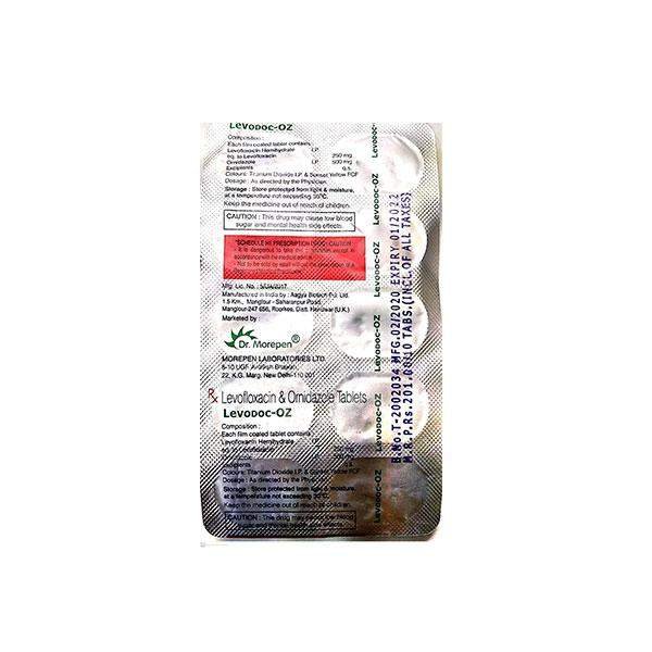 Best Supplier of LEVODOC- OZ TABLET in India | Jindal Med Store